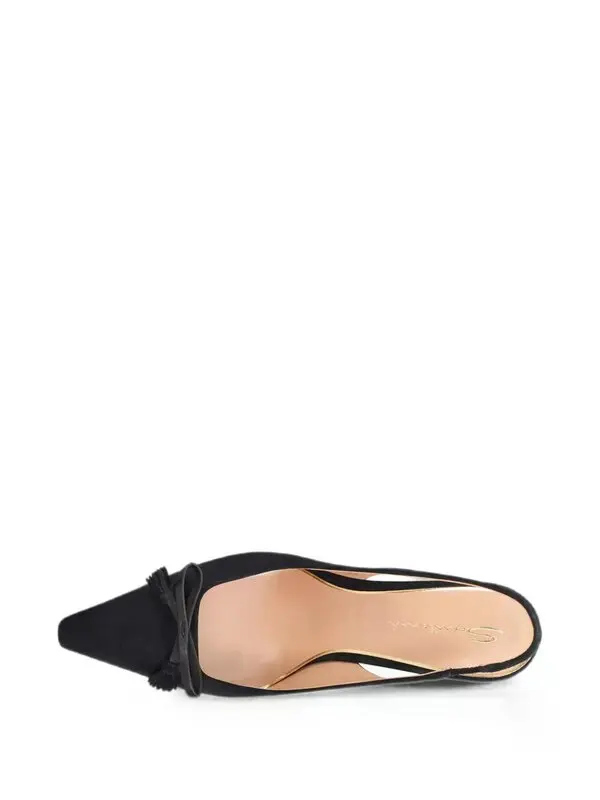Santoni Bow-detail Slingback Pumps