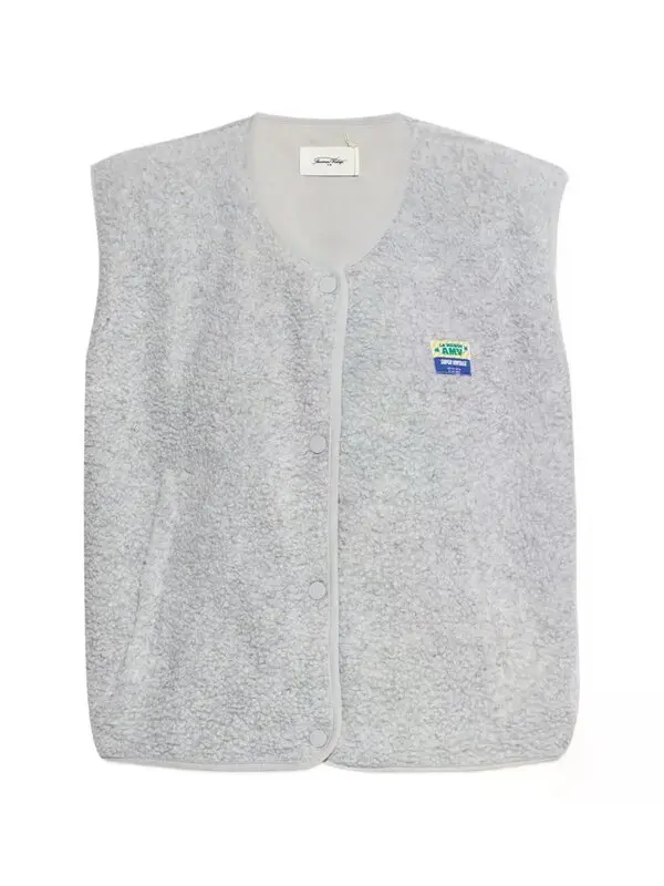 American Vintage Hoktown Logo-patch Gilet - Grey