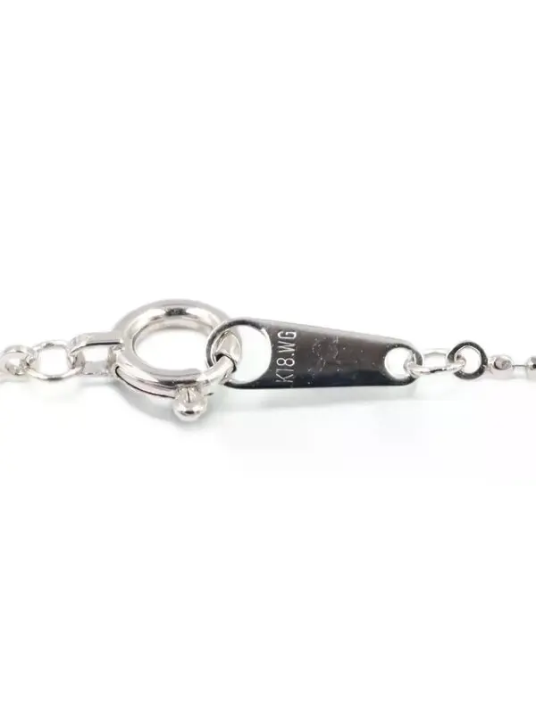 Celine 18k White Gold Diamond Horseshoe Pendant Necklace