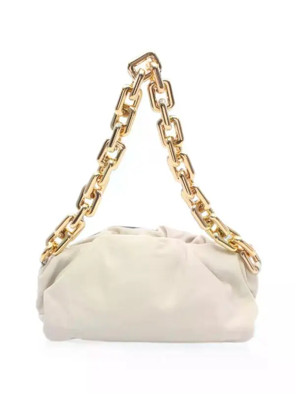 Bottega Veneta 2010s Pouch Chain Shoulder Bag - Neutrals