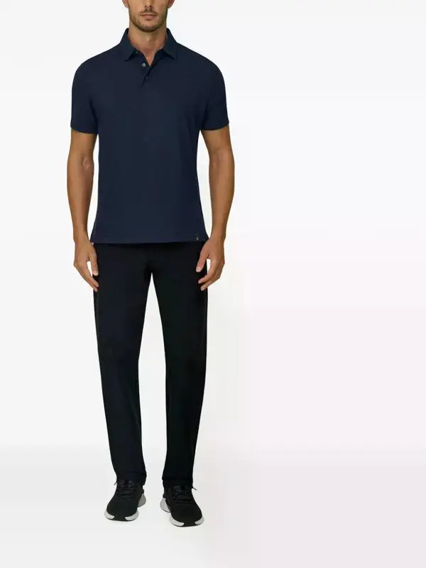 Boggi Milano Polo In Piqué Cotton Blend B Tech - Blue