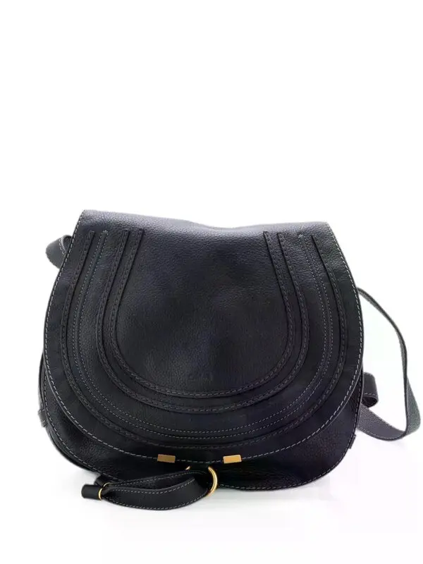 Chloé Marcie Leather Medium Crossbody Bag - Black