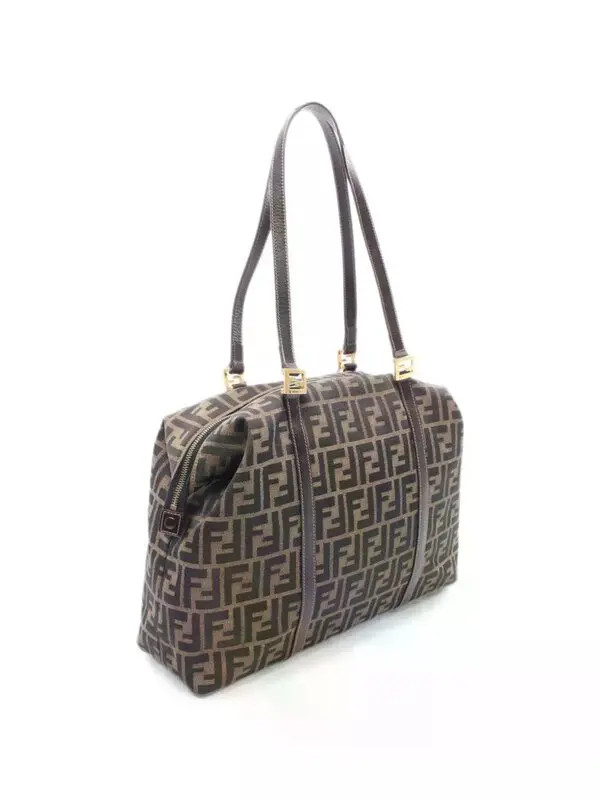 Fendi 2010s Zucca Shoulder Bag - Brown