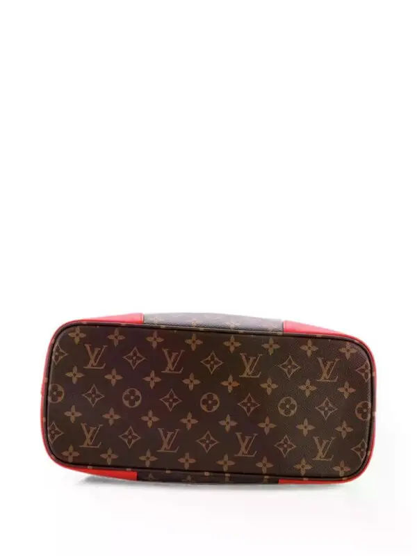 LOUIS VUITTON Flandrin Monogram Canvas And Leather Tote Bag - Red