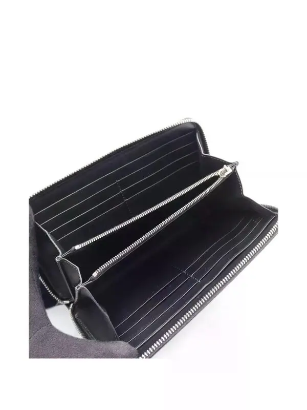 Celine 2010s Croc-embossed Long Wallet