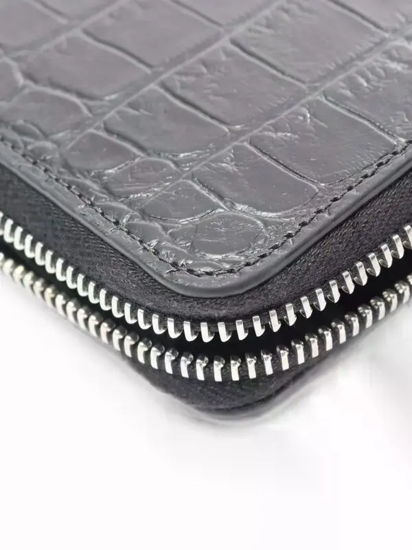 Celine 2010s Croc-embossed Long Wallet