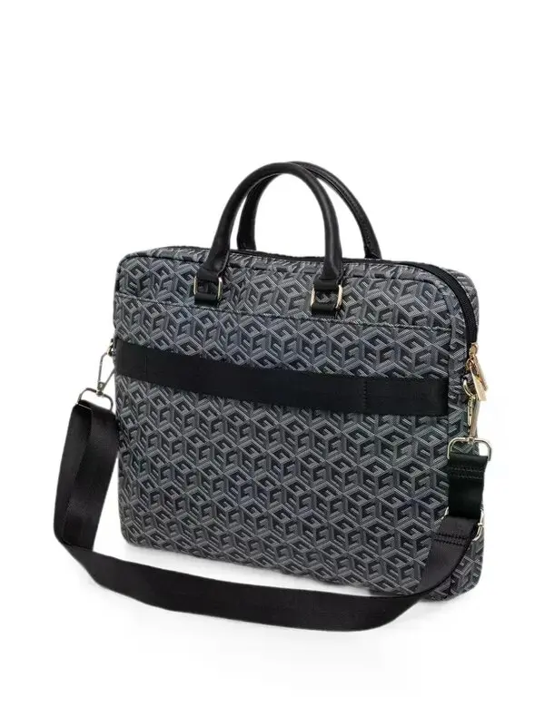 Guess Geometric-pattern Logo-patch Laptop Bag