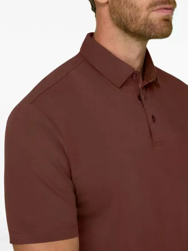 Boggi Milano Polo In Stretch Supima Cotton Jersey - Brown