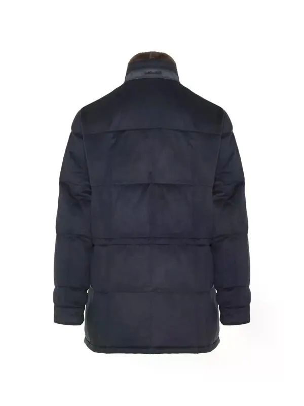 MANDELLI Padded Shearling-trim Coat