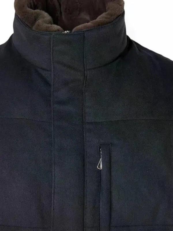 MANDELLI Padded Shearling-trim Coat