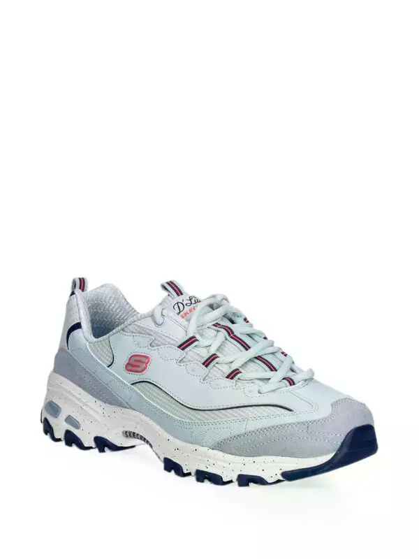 Sketchers D'lites Chunky Sole Sneakers With Paneled Design - Blue