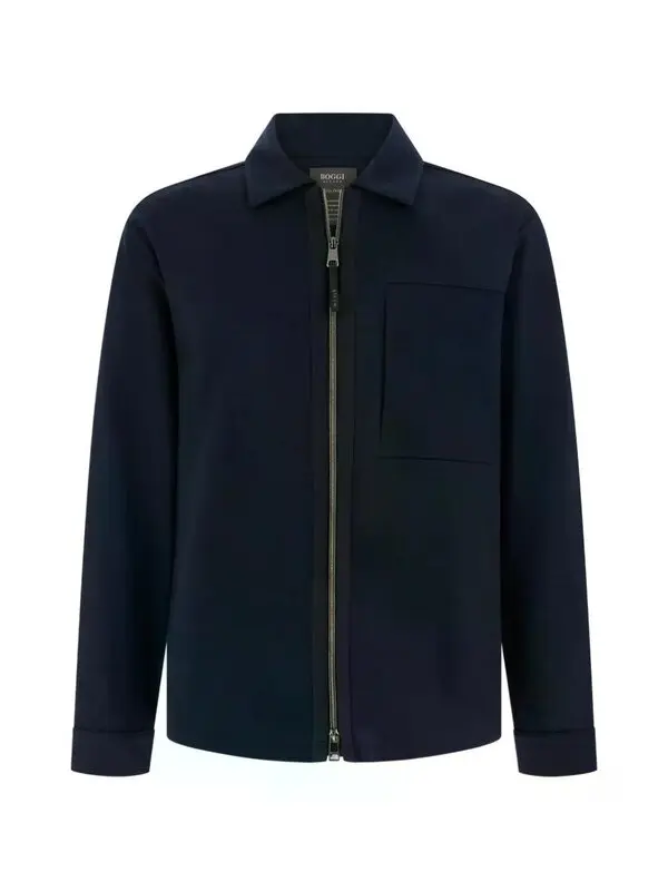 Boggi Milano Wooltech Shirt Jacket - Blue
