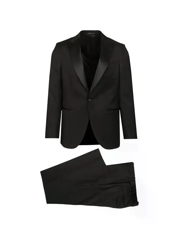 AL DUCA D’AOSTA 1902 Peak-lapel Wool Suit - Black