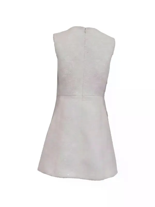 SELF-PORTRAIT V-neck Sleeveless Tweed Dress