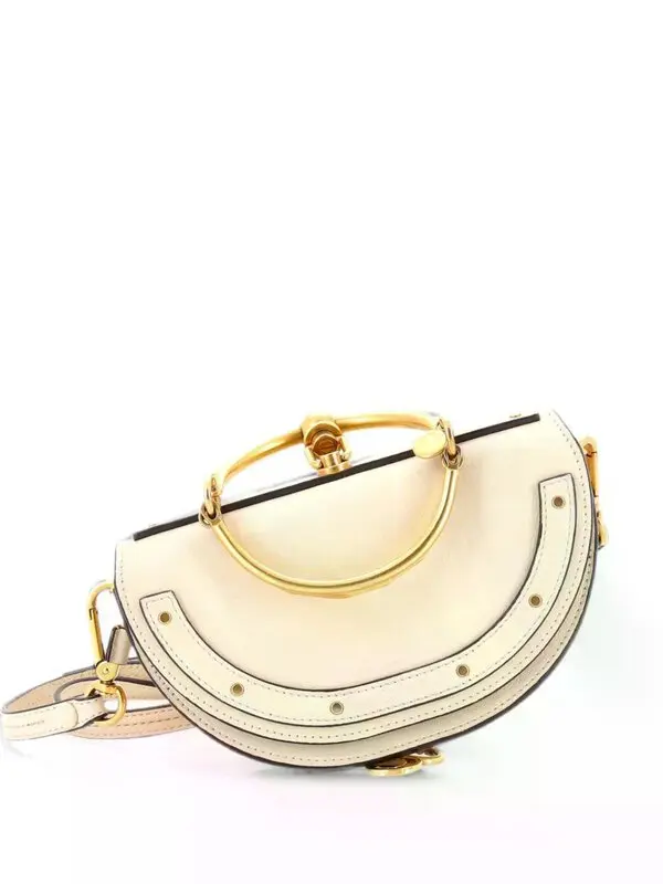 Chloé Nile Leather Mini Crossbody Bag - Neutrals