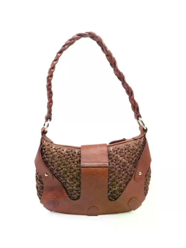 Valentino Garavani 2010-2020s Vlogo Crochet Shoulder Bag - Brown