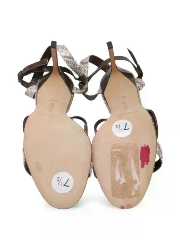 Manolo Blahnik Villano Snakeskin Sandals