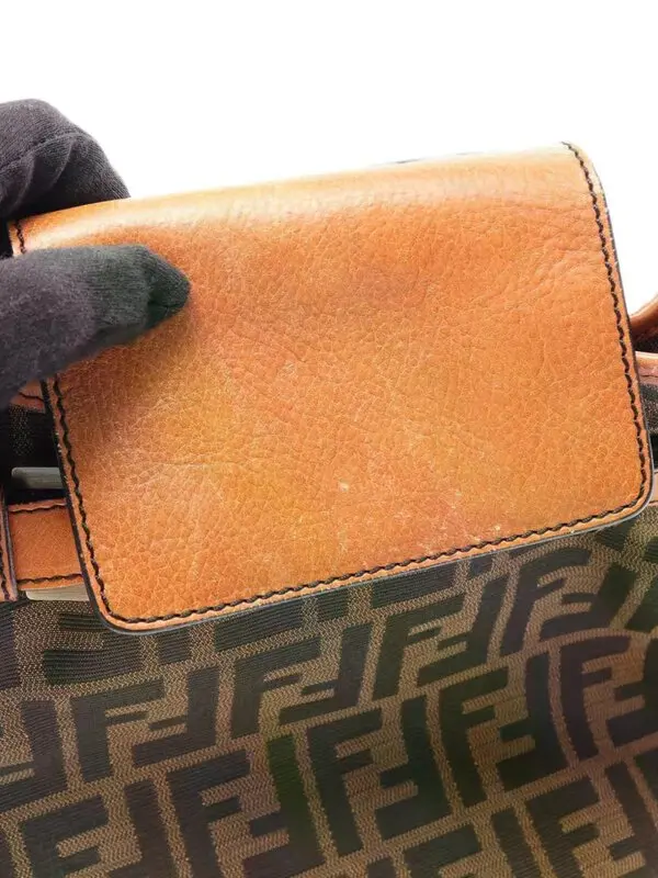 Fendi 2000s Zucca Foldover Top Shoulder Bag
