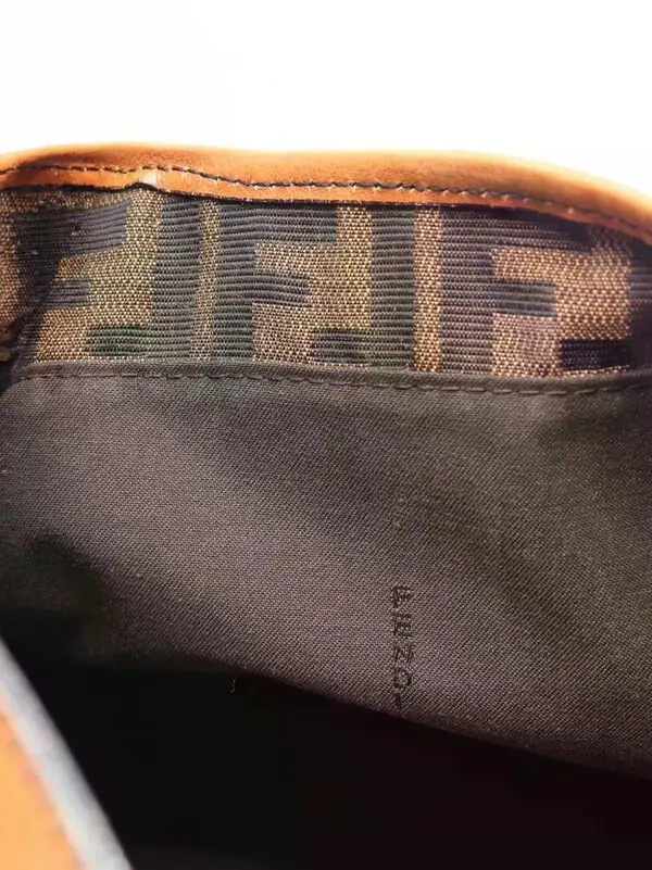 Fendi 2000s Zucca Foldover Top Shoulder Bag