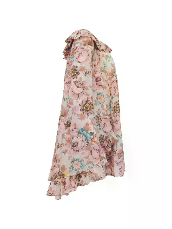 Chloé Ruffled Floral-print Off-the-shoulder Dress