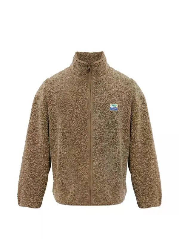 American Vintage Zip-up Fleece Sweatshirt - Brown
