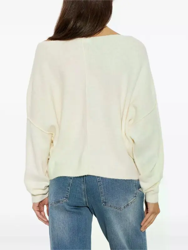 American Vintage Cream Boat Neck Jumper - Neutrals