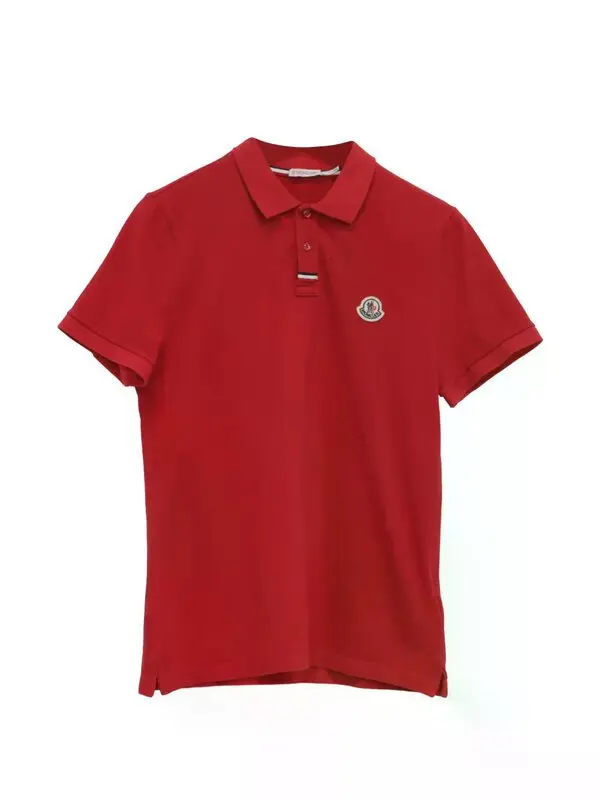 Moncler Logo Patch Polo Shirt - Red