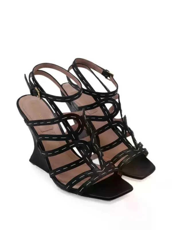 Alberta Ferretti Caged Strap Sandals