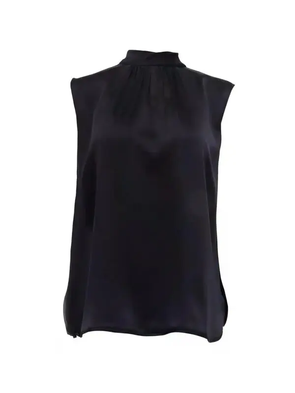 Max Mara Sleeveless High Neck Top - Black