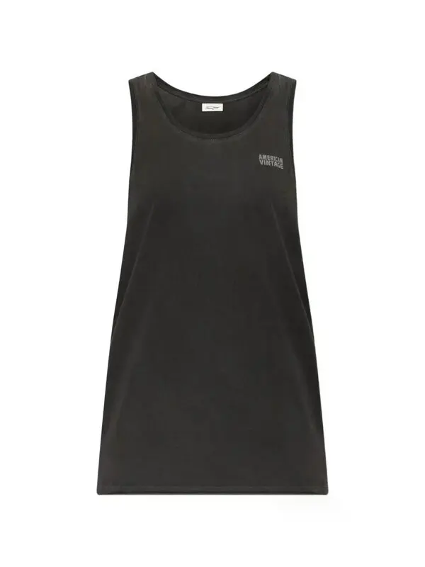 American Vintage Logo-print Racerback Tank Top - Black