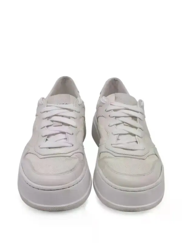 Gucci Gg Embossed Leather Sneakers - White