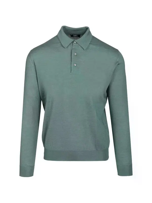 Fedeli Long-sleeve Polo Sweater
