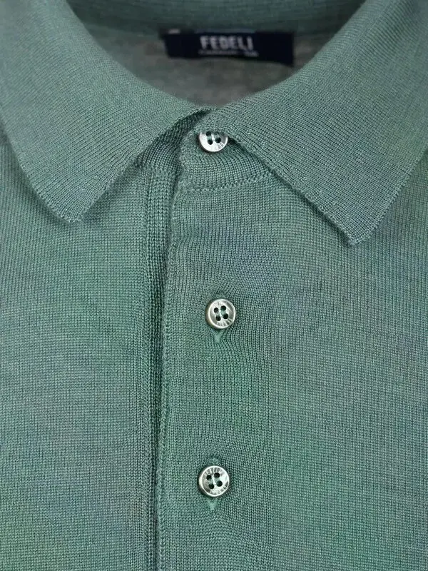 Fedeli Long-sleeve Polo Sweater