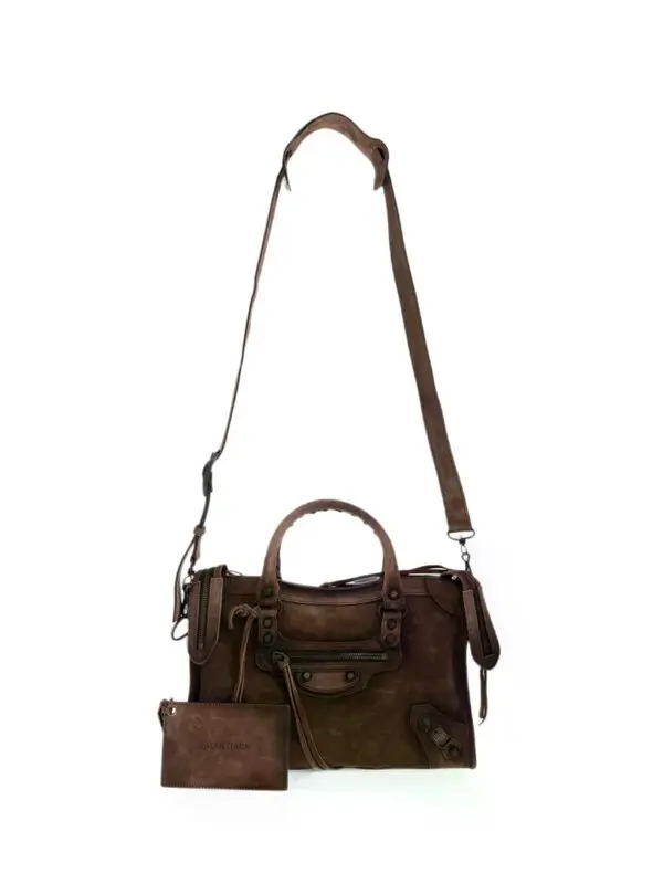 Balenciaga Medium Le City Leather Tote Bag - Brown