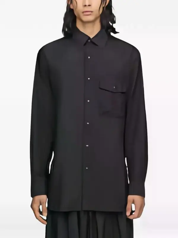 Y3 Gradient 3-stripes Overshirt - Black
