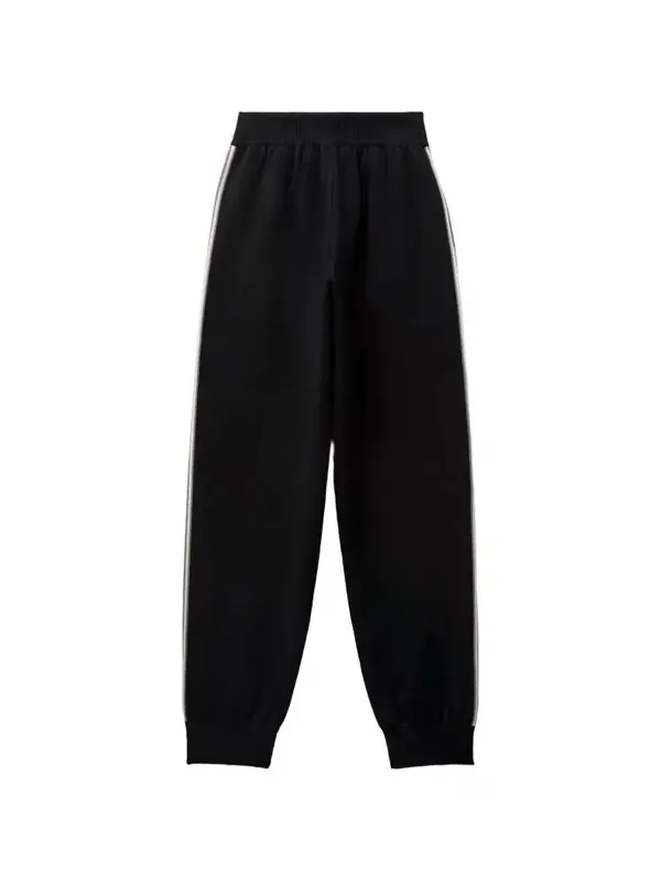 Versace Logo-embroidered Side-stripe Track Pants - Black