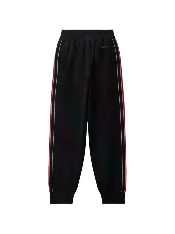 Versace Logo-embroidered Side-stripe Track Pants