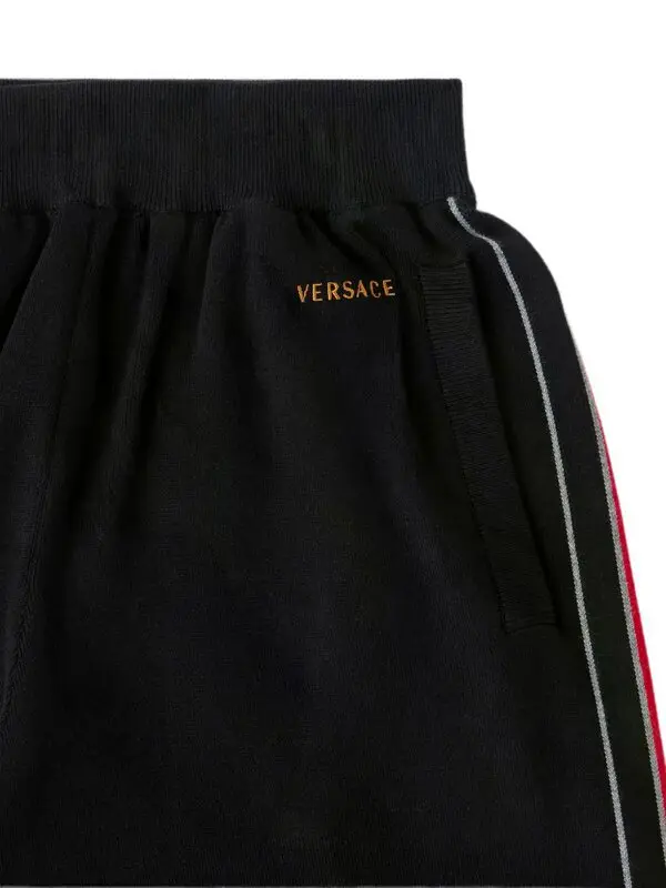 Versace Logo-embroidered Side-stripe Track Pants