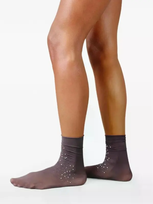 Swedish Stockings Pauline Crystal-embellished Socks - Grey