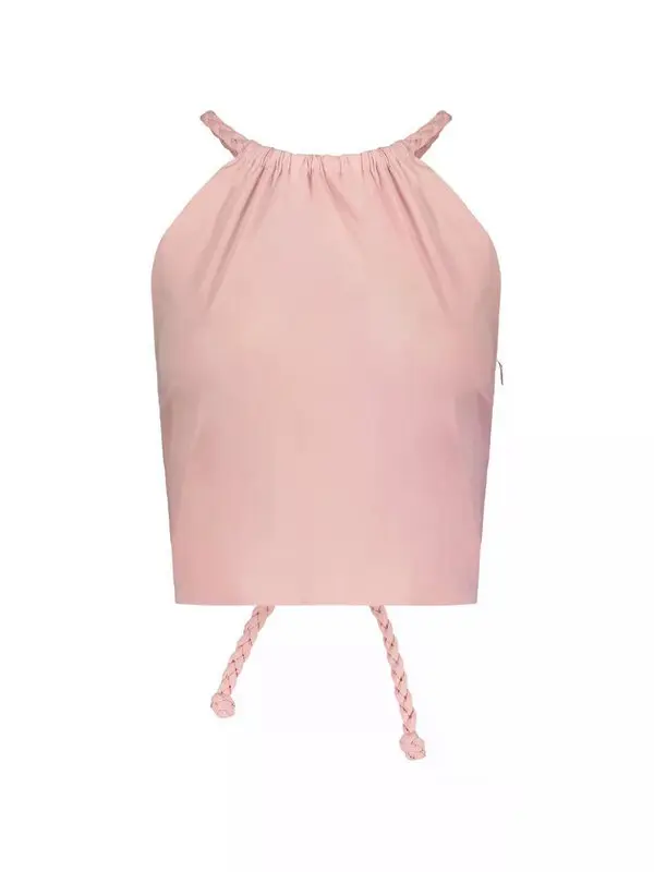 Red Valentino Braided Lace-up Top - Pink