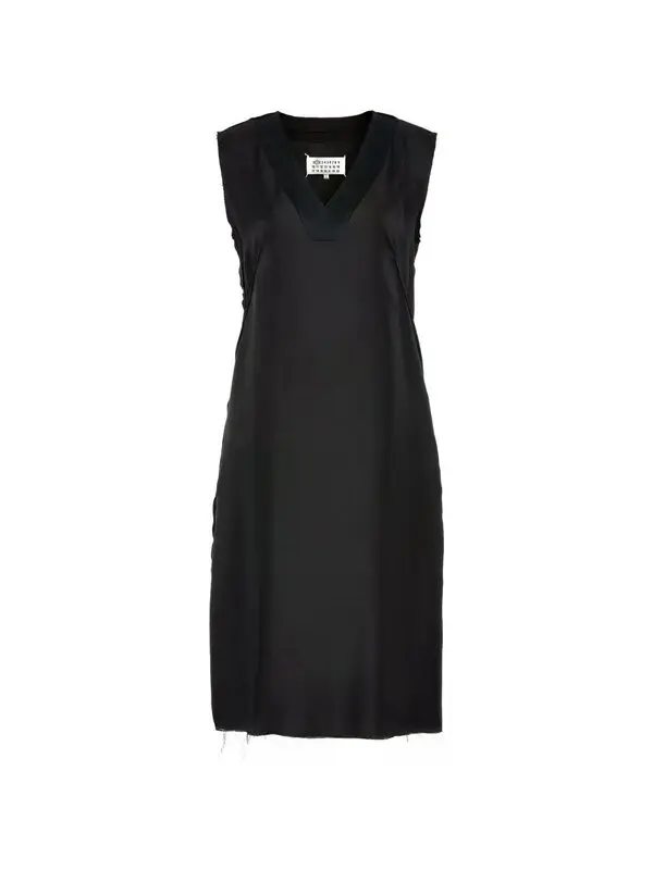 MAISON MARGIELA Anonymity Of The Lining V-neck Midi Dress - Black