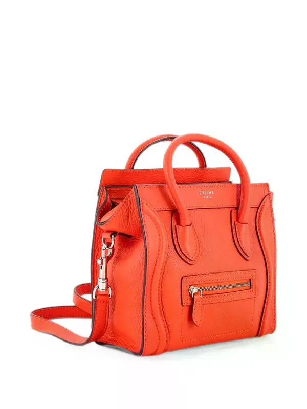 Celine Grainy Leather Luggage Nano Crossbody Bag