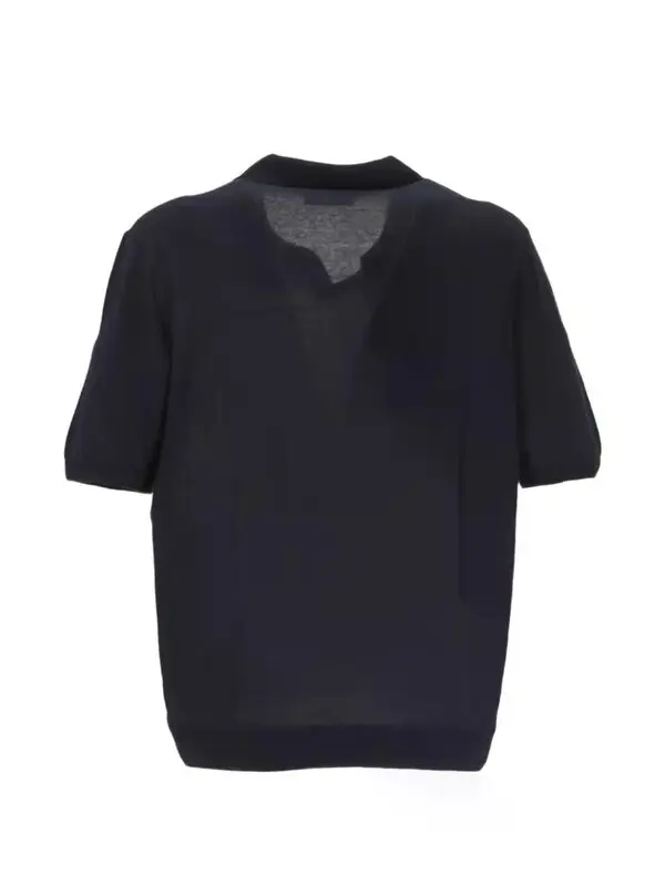 GRAN SASSO Silk Short-sleeve Shirt - Blue
