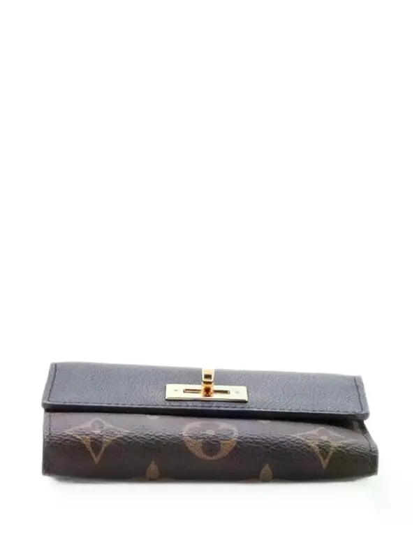 LOUIS VUITTON Victorine On My Side Wallet Leather And Monogram Canvas Small Wallets