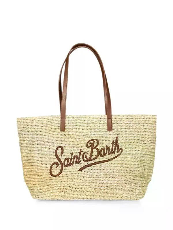 MC2 SAINT BARTH Logo-embroidered Tote Bag - Neutrals
