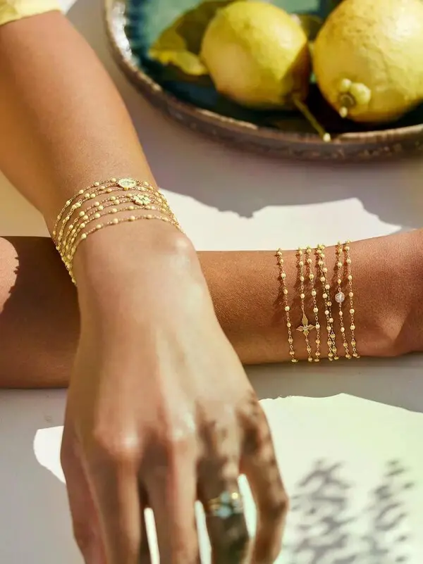 Gigi Clozeau 18k Yellow Resin Bead Bracelet - Gold