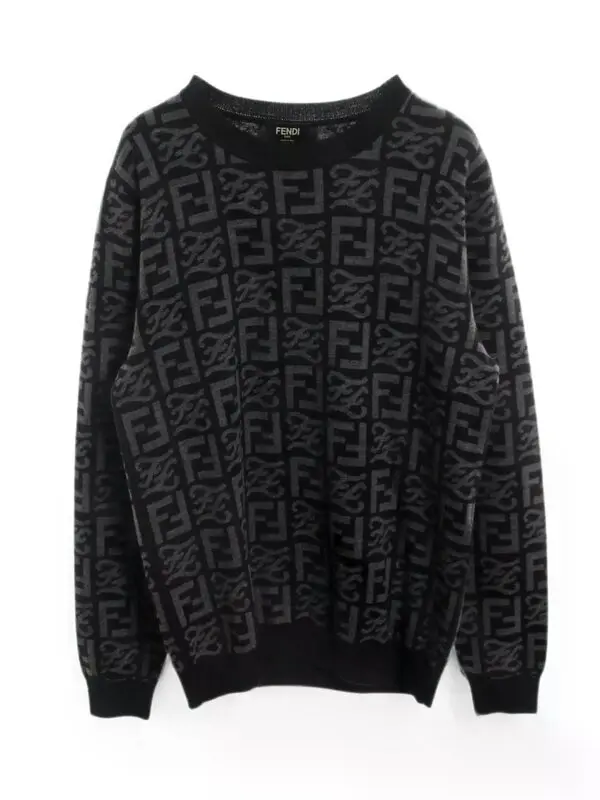 Fendi 2010s Ff Logo Sweater - Black