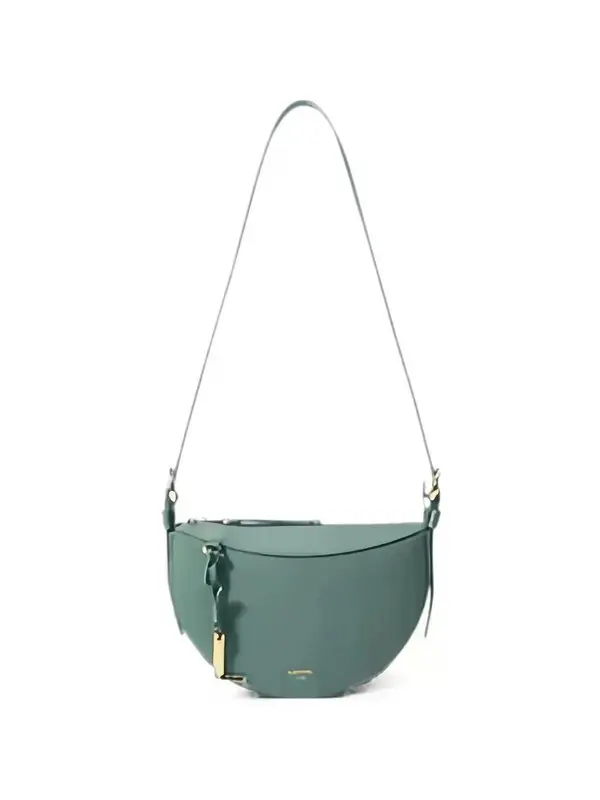 LANCEL Pebbled Leather Cross Body Bag - Green