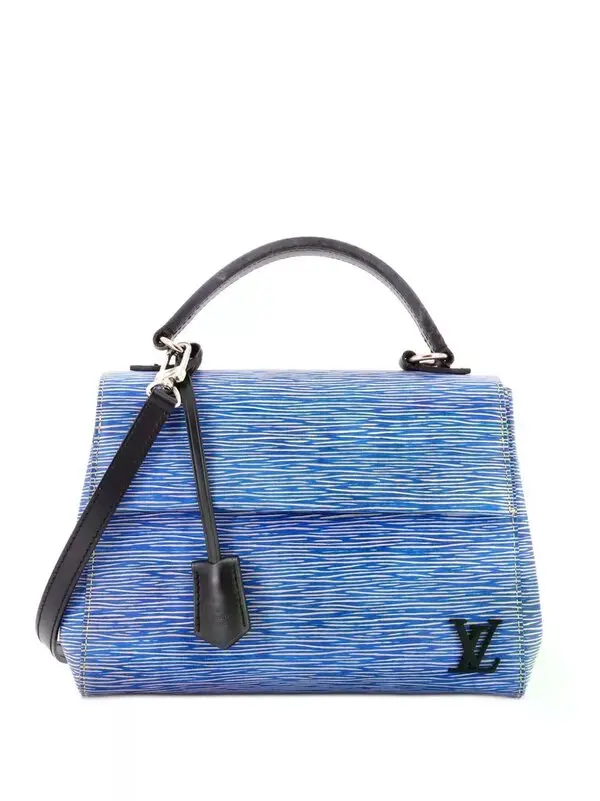 LOUIS VUITTON Epi Leather Cluny Top Handle Bag Bb Satchel - Blue