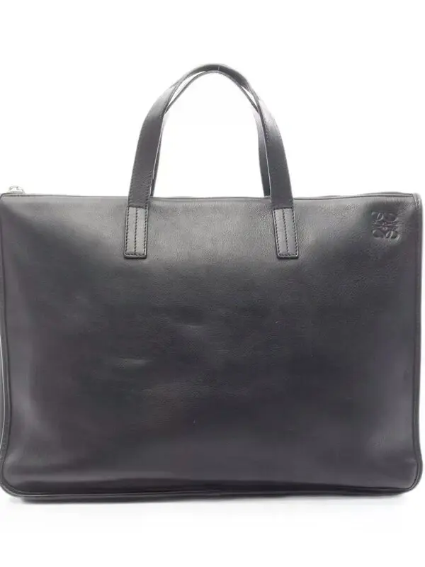 Loewe Anagram Leather Briefcase - Black